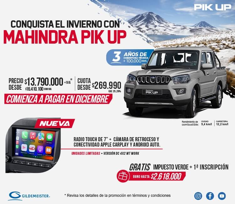 Venta de Camionetas, SUV, Pick Up | Mahindra Chile