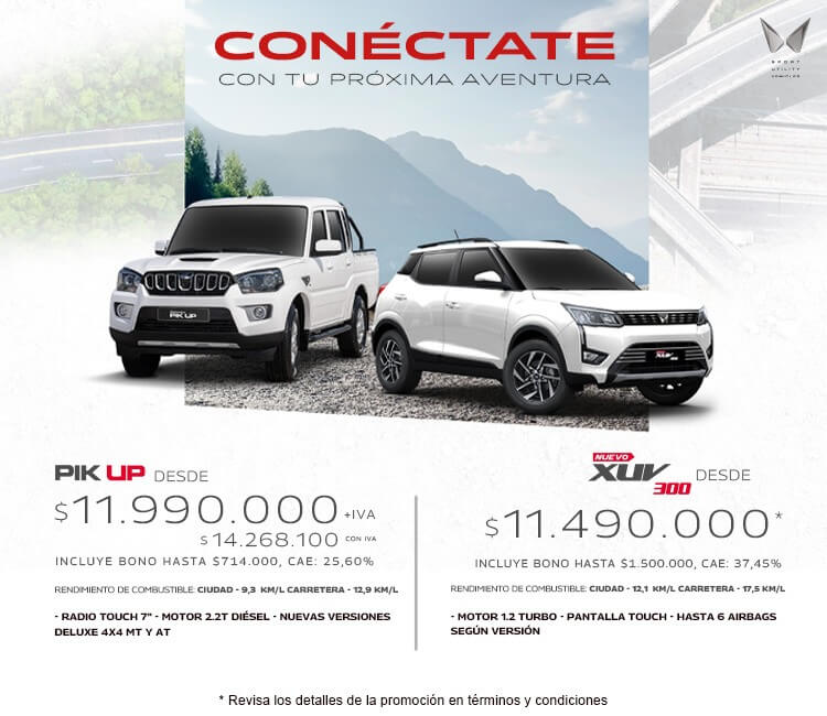 Venta de Camionetas, SUV, Pick Up | Mahindra Chile